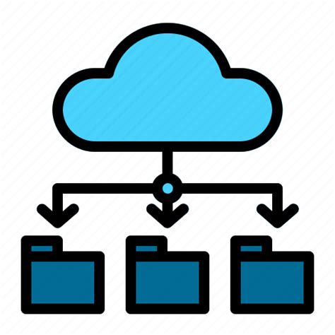cloud computer database hosting network server web icon