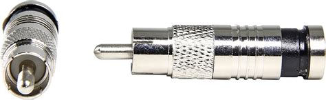 Rca Compression Connectors Ancable 5 Pack Male Plug Jack Adapter For Rg 6 Coaxial Cable