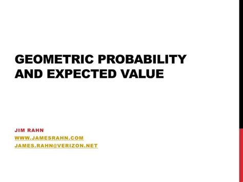 PPT Geometric Probability And Expected Value PowerPoint Presentation ID