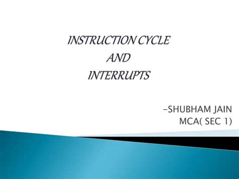 Instruction Cycle With Interrupts Pptx