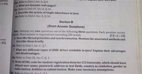 Bca Question Paper 2013 Java Programming 5rh Semester Ccs University