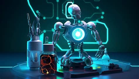 Premium Ai Image Robot Or Cyborg Programming Artificial Intelligence In Cyberspace Data On A