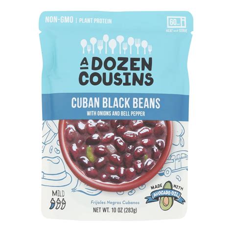 A Dozen Cousins Ready To Eat Beans Cuban Black Beans 10 Oz Pouch