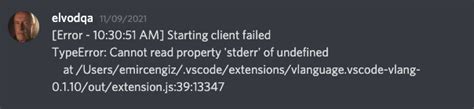 Failed To Start Vls Stderr Is Undefined · Issue 336 · Vlangvscode