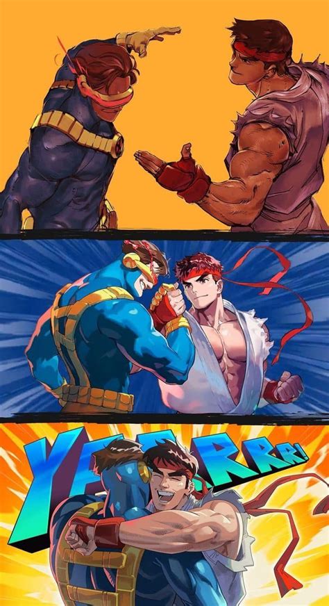 Gambit Street Fighter Ryu Cyclops Cyclops Street Fighter Fighter Art