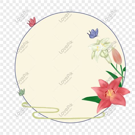 Thick Coated Lily Border Element Material Png Picture Png Picture And Clipart Image For Free
