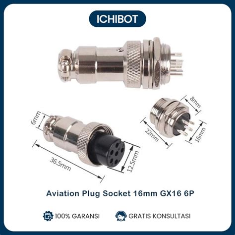 Aviation Plug Socket 12mm Gx12 6p Connector Plug Socket Ichibot Store
