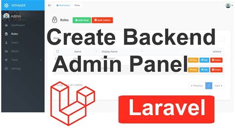 How To Create Backend Admin Panel In Laravel Backend Admin Panel In Laravel Youtube