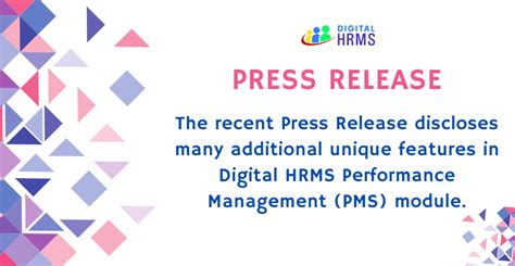Find About The New Updates From The Most Recent Press Release For The Digital Hrms Pms