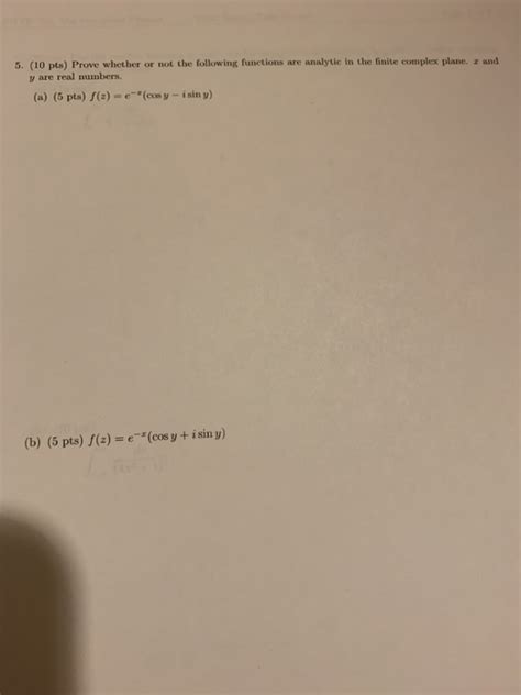 Solved 5 10 Pts Prove Whether Or Not The Following