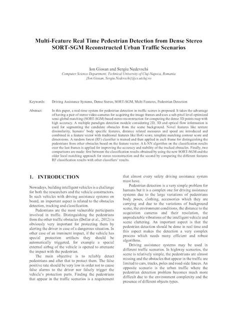 Pdf Multi Feature Real Time Pedestrian Detection From Dense Users