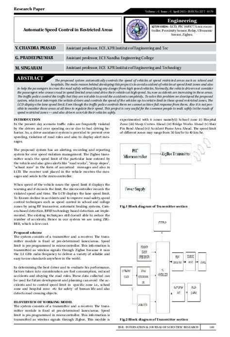 pdf automatic speed control in restricted areas