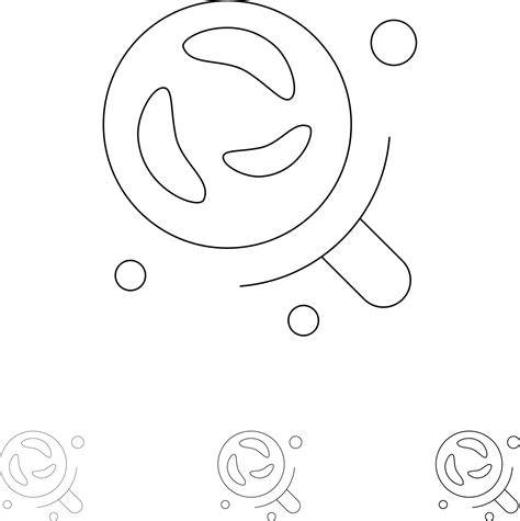 Bacteria Laboratory Research Science Bold And Thin Black Line Icon Set 19120352 Vector Art At