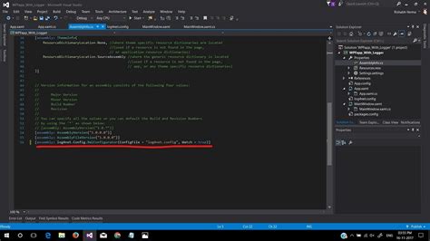 Logger For Wpf Application Using Apache Log4net By Rishabh Verma