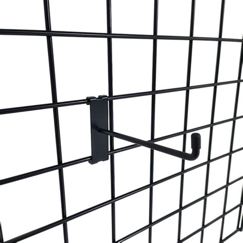 Black Grid Mesh Hooks Single Prong Shop Display EBay Shop Display Shop Fittings Window Mesh