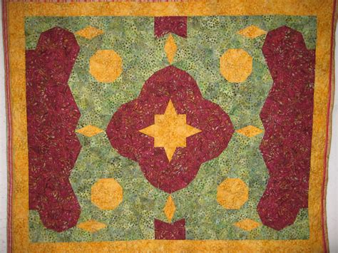 Batik Fabric Quilt Using 60 Degree Triangles To Form The Patterns Triangles Form Quilts