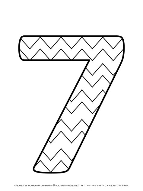 Number 7 Coloring
