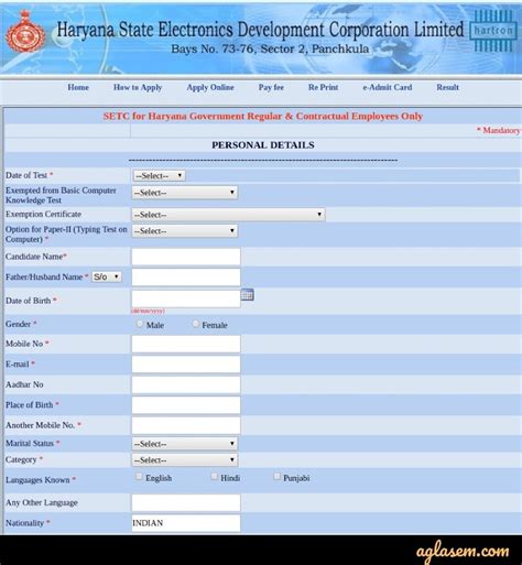 HARTRON SETC Application Form 2022 Out For Nov Session Apply Online At Hartronservices Com