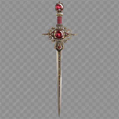 Premium Psd Graceful Forged Ruby Rapier With An Intricate Design A