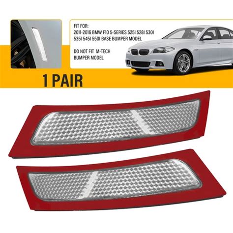 Front Bumper Marker Side Reflector Clear For 2011 2016 Bmw 535i 550i