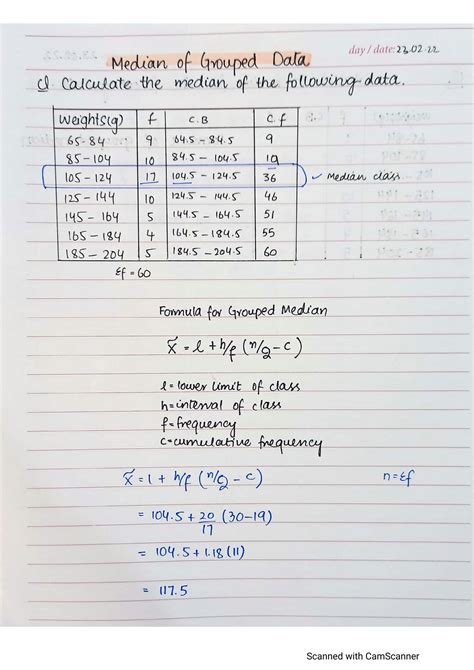 SOLUTION Median Of Grouped Data Studypool