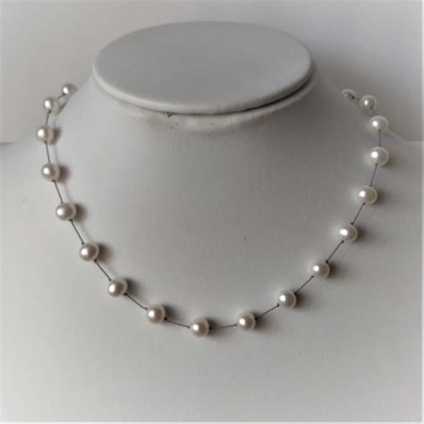 Floating Pearl Beads String Etsy