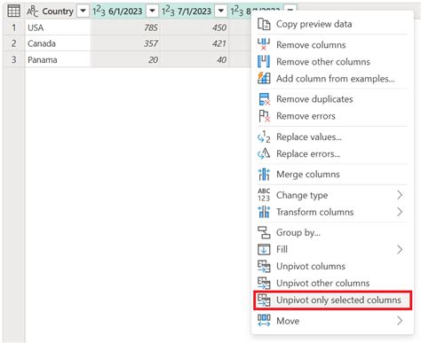 Unpivot Columns Power Query Microsoft Learn
