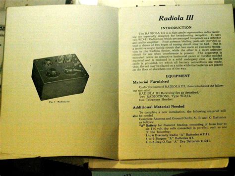 Radiola Iii Rca Original Owner Operator Manual 3940873269