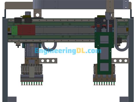 Duplex Multi Nozzle Gantry Pick And Place Module CreoProE 3D