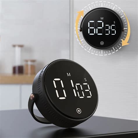 Magnetic Kitchen Timer Led Digital Timer 마그네틱 주방 Led 디지털 타이머 요리 공부 피트니스 스톱워치 시간 마스터 수동 카운트