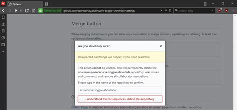classicpress development with github delete repository azurecurve