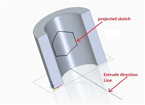 How To Extrude Projected Sketch Along The Path