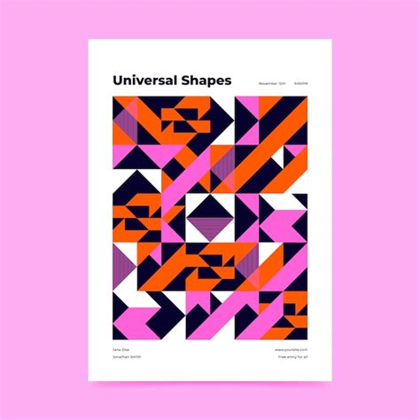 Premium Vector Abstract Geometric Shapes Poster