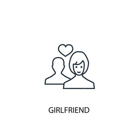 Premium Vector Girlfriend Concept Line Icon Simple Element Illustration Girlfriend Concept