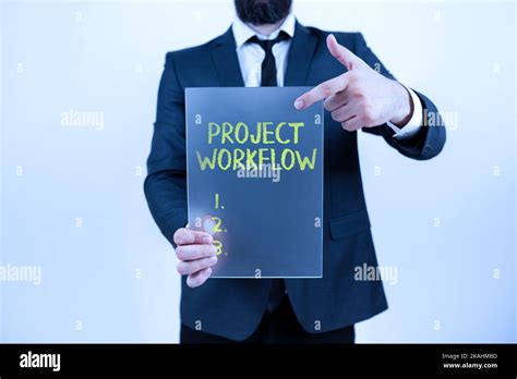 Text Sign Showing Project Workflow Conceptual Photo Evaluate Your