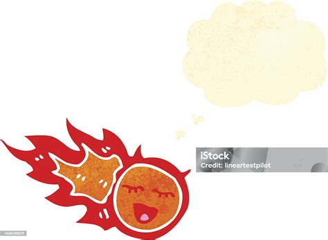 Bola Api Kartun Retro Ilustrasi Stok Unduh Gambar Sekarang Aneh