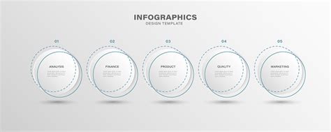 5 가지 옵션 워크 플로우 프로세스 차트가있는 벡터 인포 그래픽 디자인 템플릿 원형 요소를 사용한 3d 디자인 0명에 대한 스톡 벡터 아트 및 기타 이미지 Istock