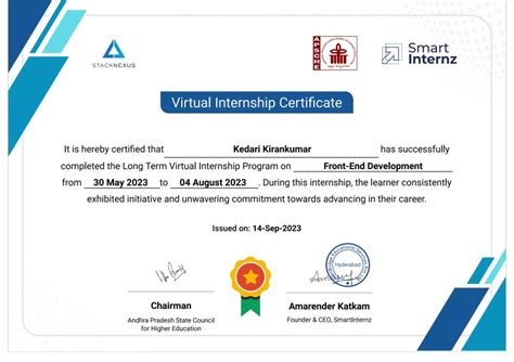 Kiran Kumar K On Linkedin Frontenddevelopment Internship