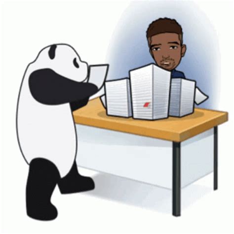 Angry Panda Breaking Computer 