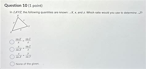 solved question 10 1 ﻿point in xyz ﻿the following
