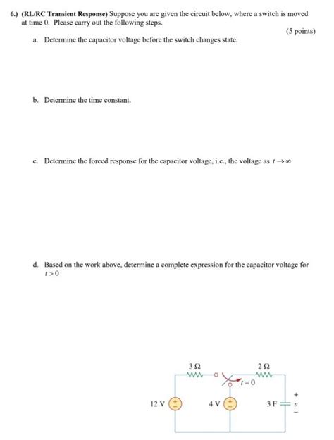 Solved RL RC Transient Response Suppose You Are Given Chegg