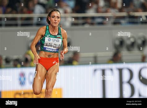 Ivet Lalova Collio Running The 200m At The 2019 World Athletics