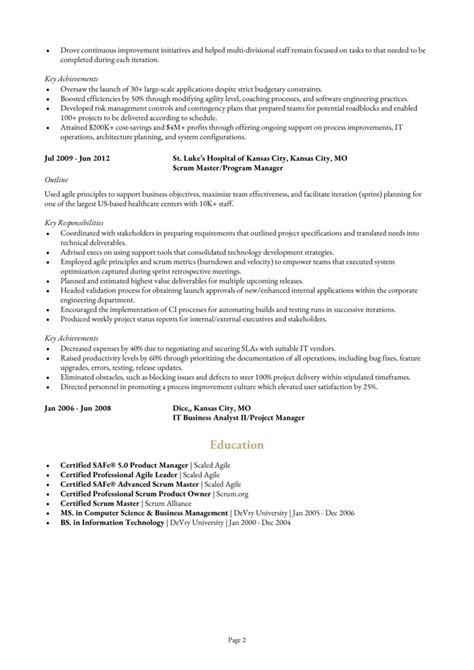 Agile Coach Resume Example Guide [get The Best Jobs]