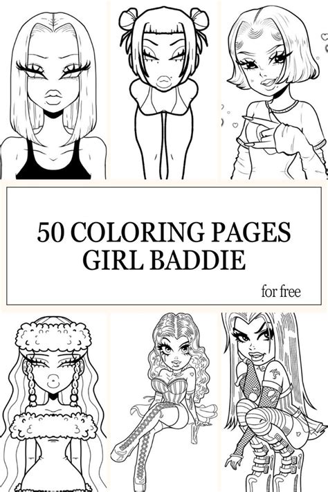 50 Printable Coloring Pages Girl Baddie For Free In 2024 Coloring