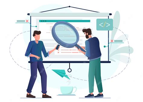 Ilustración De La Solución De Errores De Programación Vector Premium