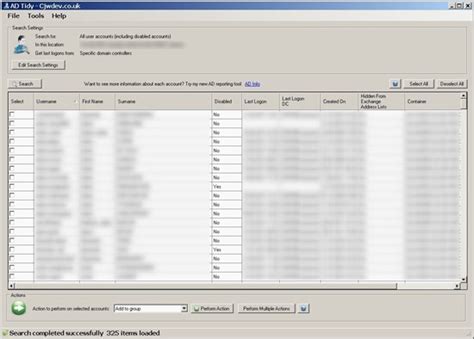 Ad Tidyactive Directory übersichtlich Durchsuchen