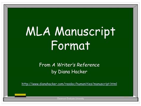 PPT MLA Manuscript Format PowerPoint Presentation Free Download ID 1799821