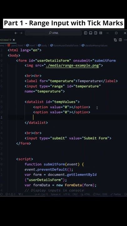 Master Html Input Type Range With Tick Marks Htmlform Codewithmayur Youtube