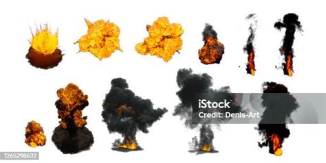 폭탄 폭발 위험 폭발 폭탄 폭발 고립 된 일러스트 3d 렌더 세트 불에 대한 스톡 사진 및 기타 이미지 불 화염 방사기 폭탄 Istock