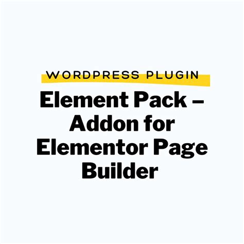 element pack addon for elementor page builder wordpress plugin